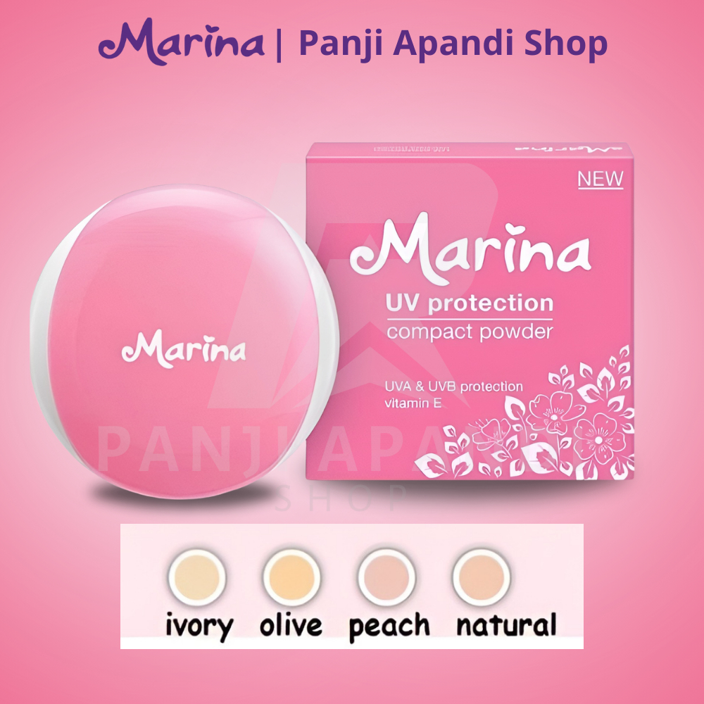 Jual MARINA Compact Powder UV Protection 12gr Bedak Padat Tahan Lama ...