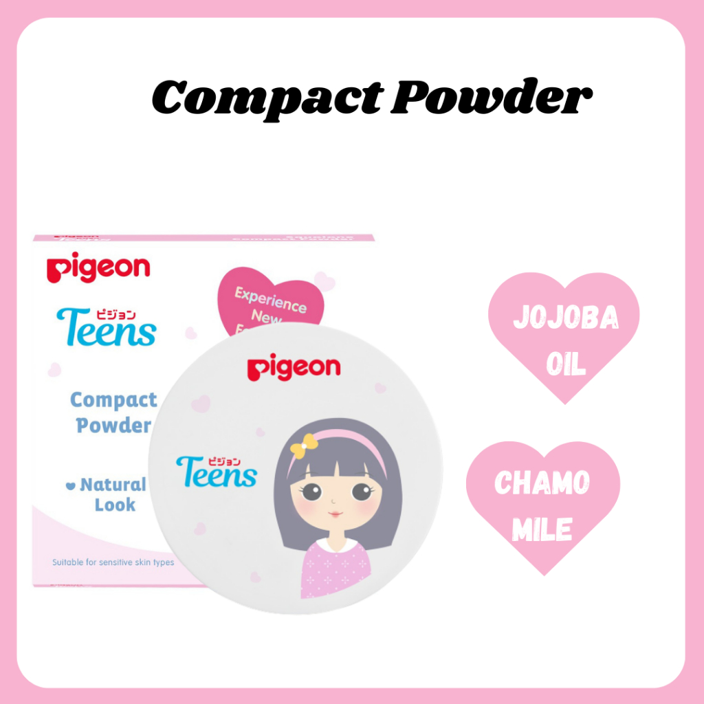 Jual Pigeon Teens Compact Powder Natural Look 14g / Bedak Padat ...