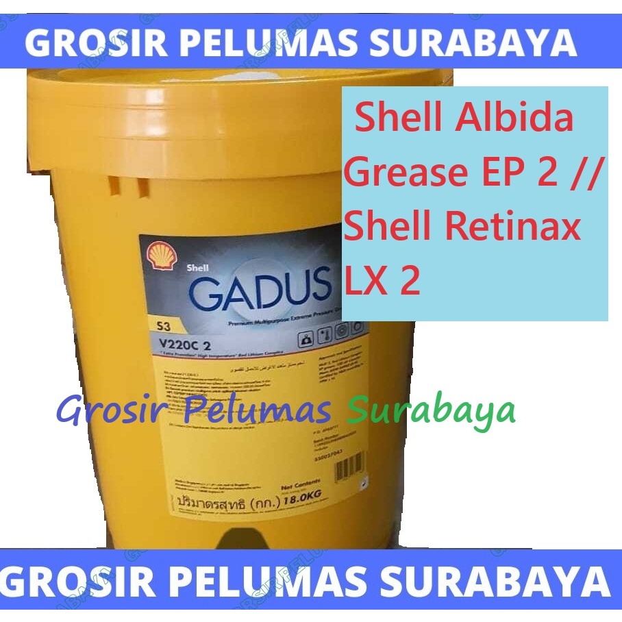 Jual Grease Shell Gadus S3 V220C 2 V 220 C 2 PAIL Gemuk Albida EP2 ...