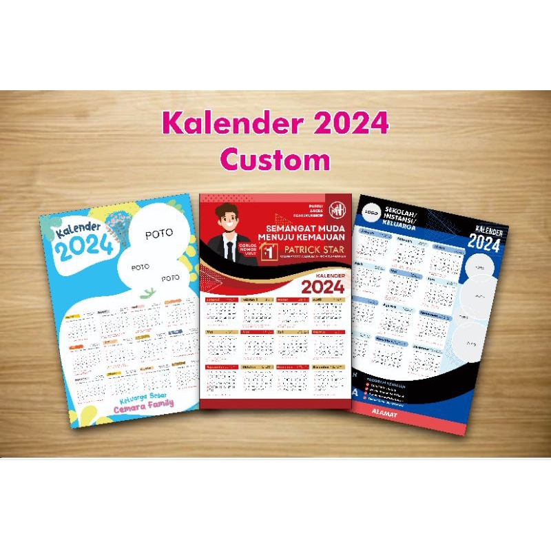 Jual Kalender costum,Kalender dinding 2024, kalender partai | Shopee ...