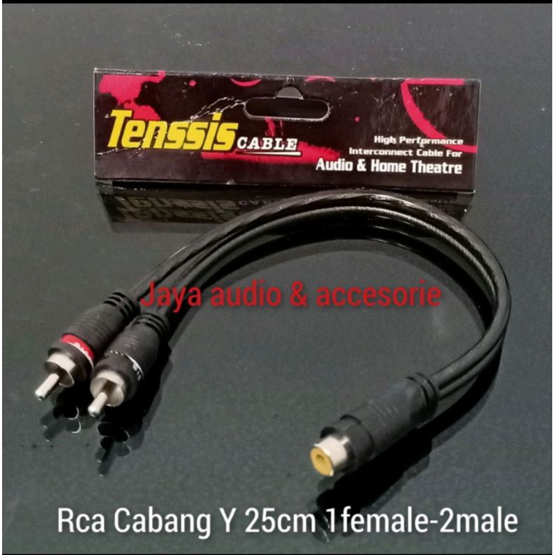 Jual Kabel Audio RCA cabang Y 25cm 1female-2male high quality-Harga ...