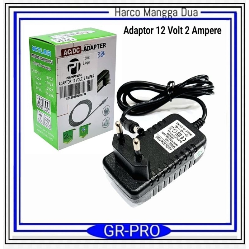 Jual adapter AC/DC 12 volt 2 ampere universal cctv camera router ...
