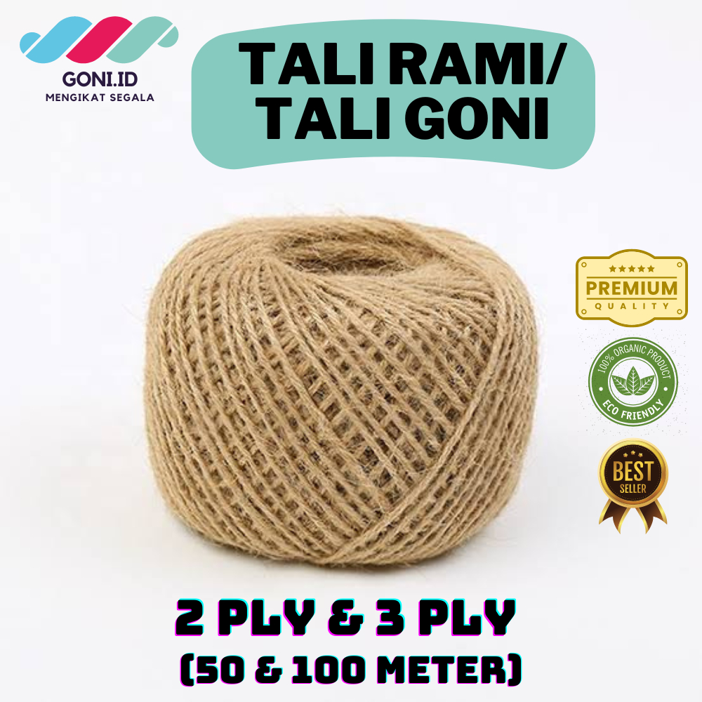 Jual Tali Rami /Goni ukuran 2 PLY Panjang ±50 Meter | Tali Goni ...