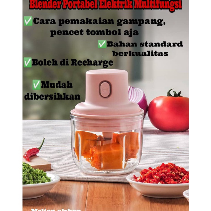 Jual blender mini portable food processor chopper bumbu Bestseller ...