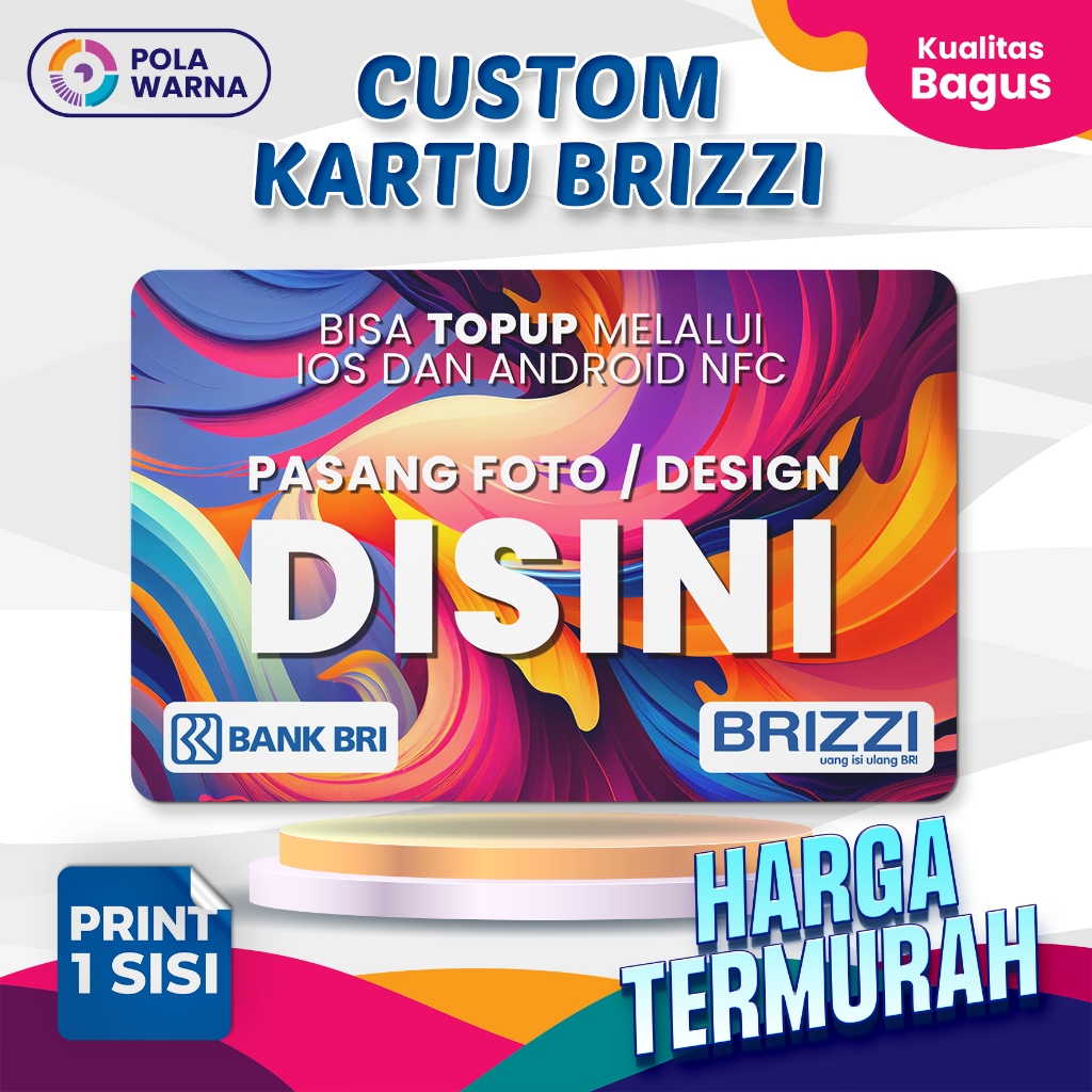 Jual Kartu Etoll BRIZZI custom foto bebas saldo 0 PRINT 1 MUKA BRIZZI ...