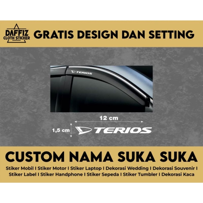 Jual Stiker Cutting Talang Air Daihatsu Terios | Stiker Cutting Custom ...