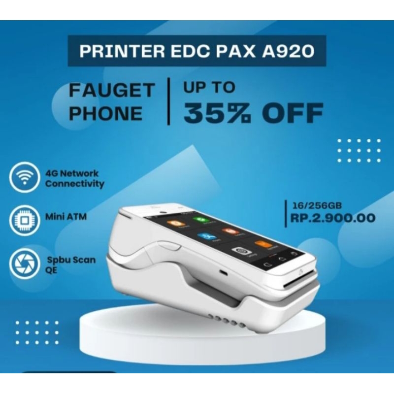 Jual Mesin Printer Android EDC A920 EDC PAX SPBU | Shopee Indonesia Jual Mesin Printer Android EDC A920 EDC PAX SPBU | Shopee Indonesia