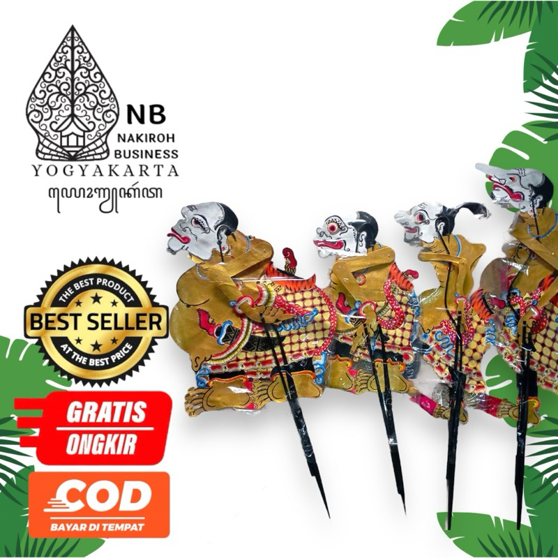 Jual PUNAKAWAN 1SET Wayang Kulit Semar Petruk Bagong Gareng Alusan ...