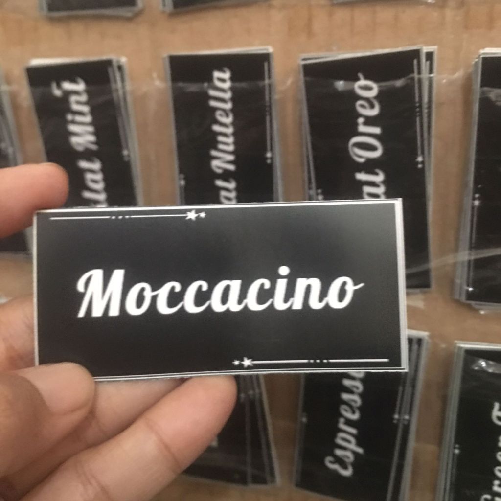Jual (PART 1) STIKER LABEL varian minuman rasa nama toping Jenis bubuk ...