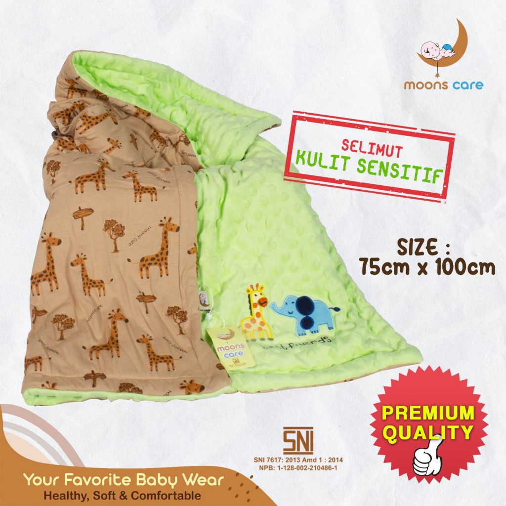Jual moons care Selimut Minky Dot 3 Layer | selimut Bayi Bordir Motif ...