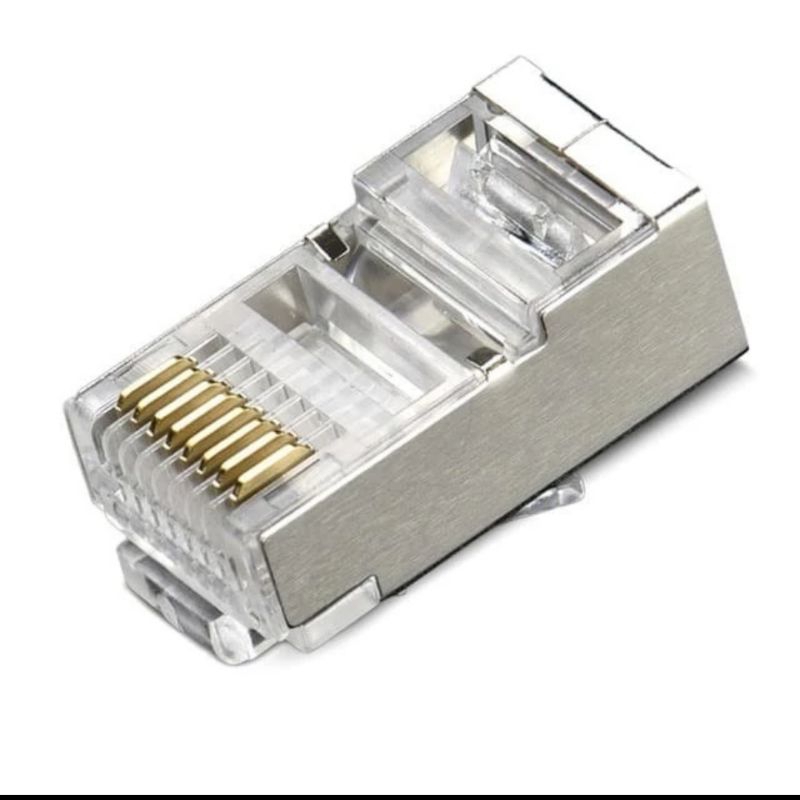 Jual Connector RJ45 CAT 6 Gigabit METAL / Konektor RJ45 CAT 6 BESI ...