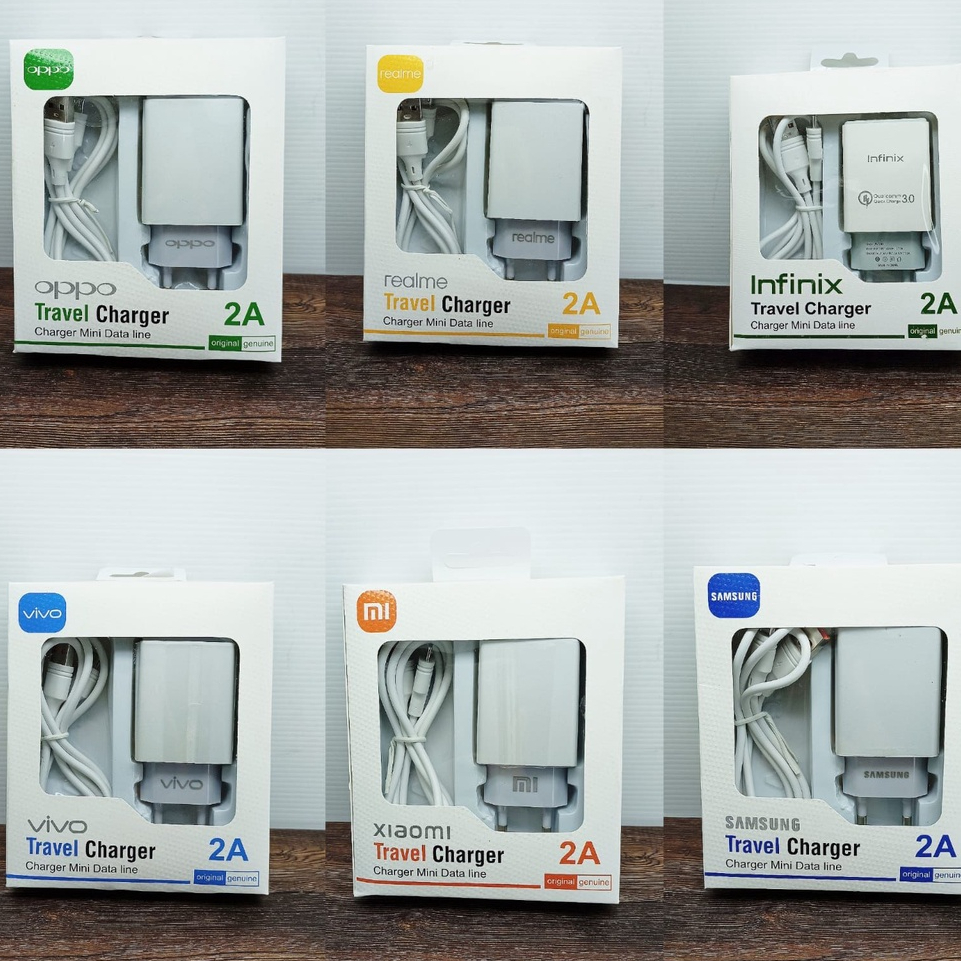Jual Charger 2A Brand HP AK933/AK3344 Casan Merek HP 1Usb Kabel Micro ...