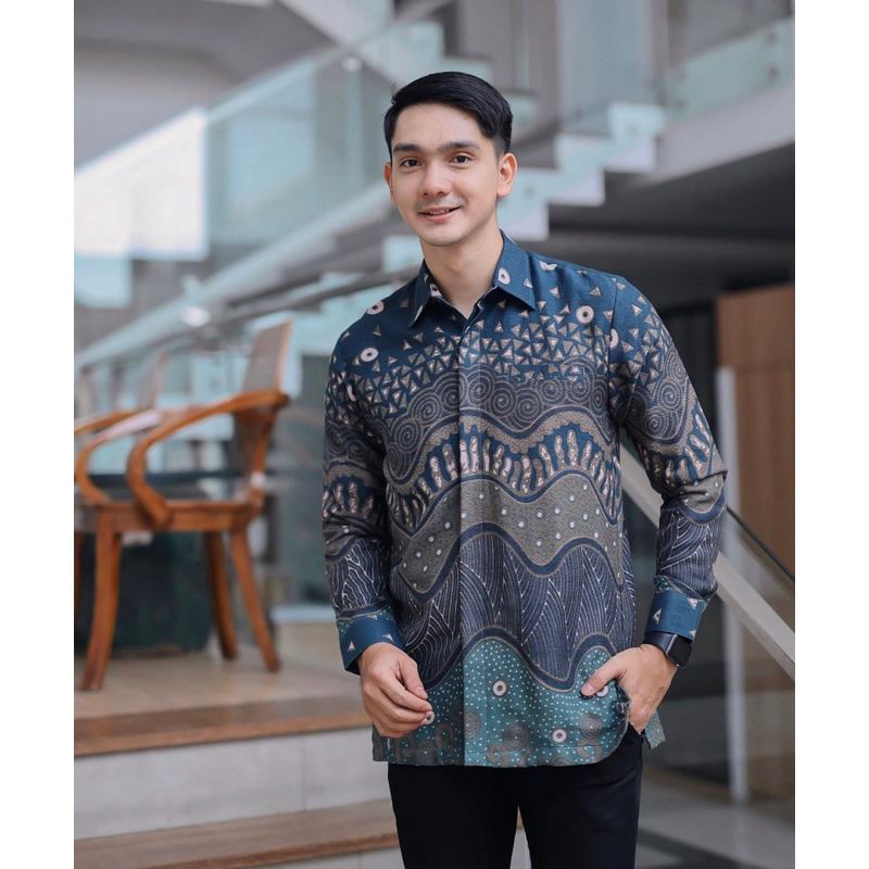 Jual BATIK HARIS kemeja batik pria premium lengan panjang bahan DOLBY terbaru halus lapis furing ...