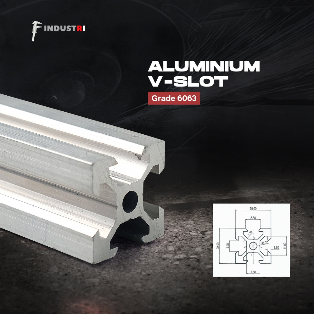 Jual Aluminium profile V Slot 2020 | Aluminium CNC Track T slot ...