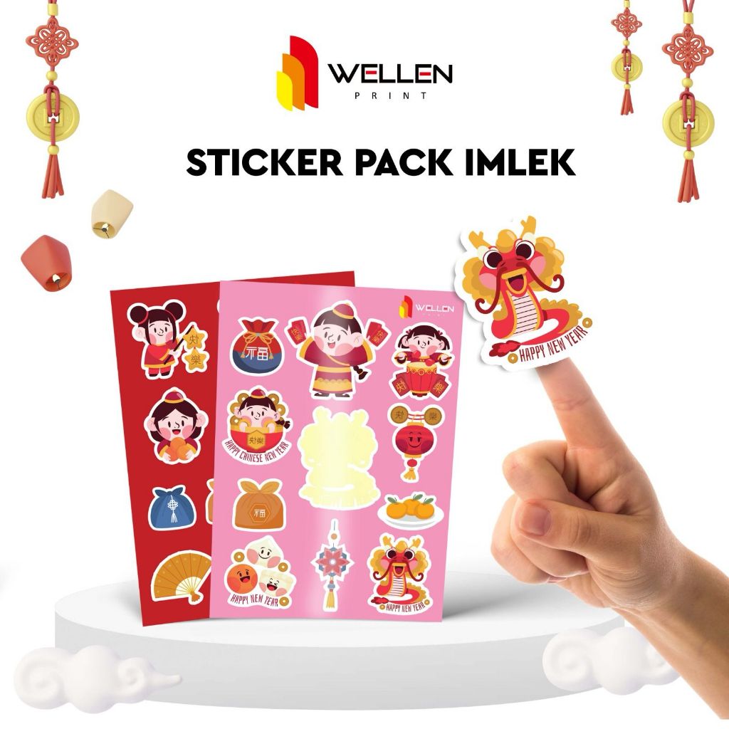 Jual WELLEN PRINT - Sticker Set Imlek / Cetak Stiker Deco Aesthetic ...