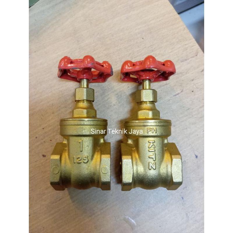 Jual Gate Valve kitz 1" kuningan | Shopee Indonesia