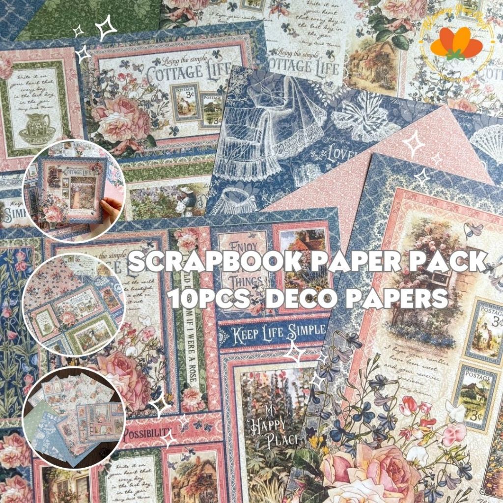 Jual 10Lembar Scrapbook paper kertas scrapbook dekorasi journal craft ...