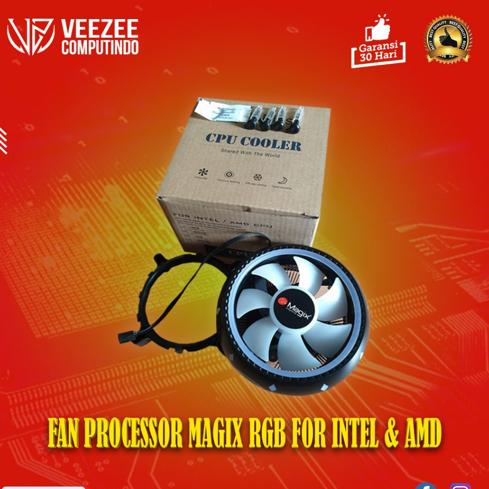 Jual HSF Cooler RGB / Fan Processor Cooling 12" Magix new for Intel AMD ...