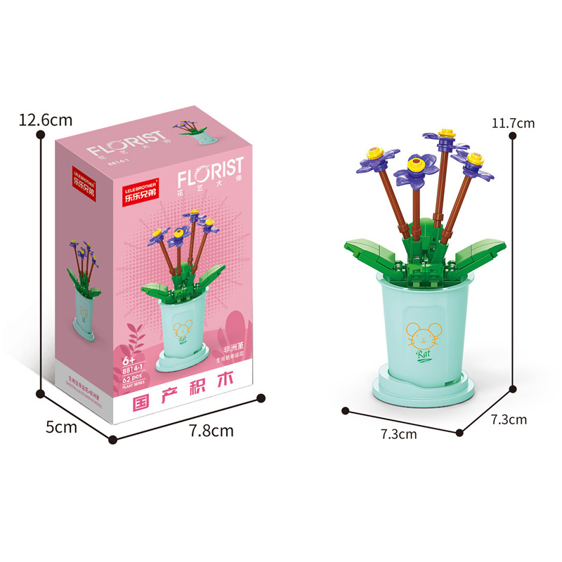 Jual XiNZ Pot Tanaman Blok Bangunan Mini Mainan Edukatif Bunga Zodiak ...