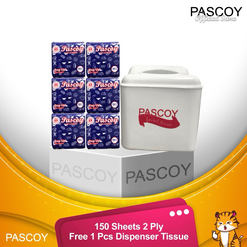 Jual Pascoy - Pop Up Tissue 150 Sheets Biru 2ply (8pcs) + Free 1 Pcs ...