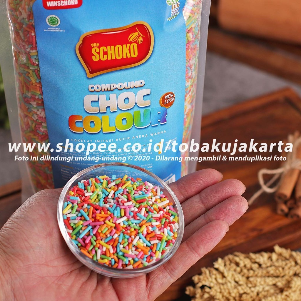 Jual Schoko Meises Mix 100gr Choco Colour Compound Rainbow Warna Warni ...