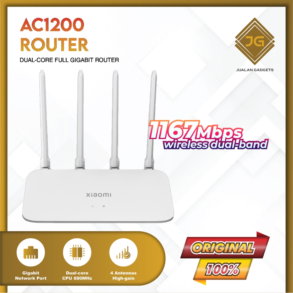 Jual Xiaomi Mi Wifi Router AC1200 Gigabit Version - RB02 | Shopee Indonesia