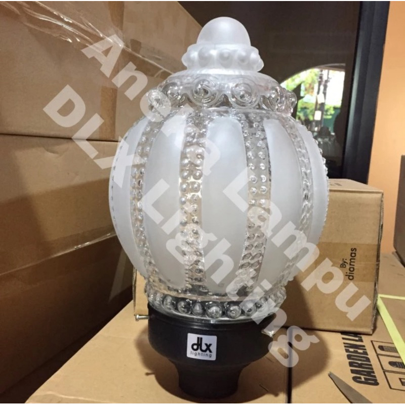 Jual lampu taman pilar kaca model mahkota kerajaan TF 16 K dlx lighting | Shopee Indonesia
