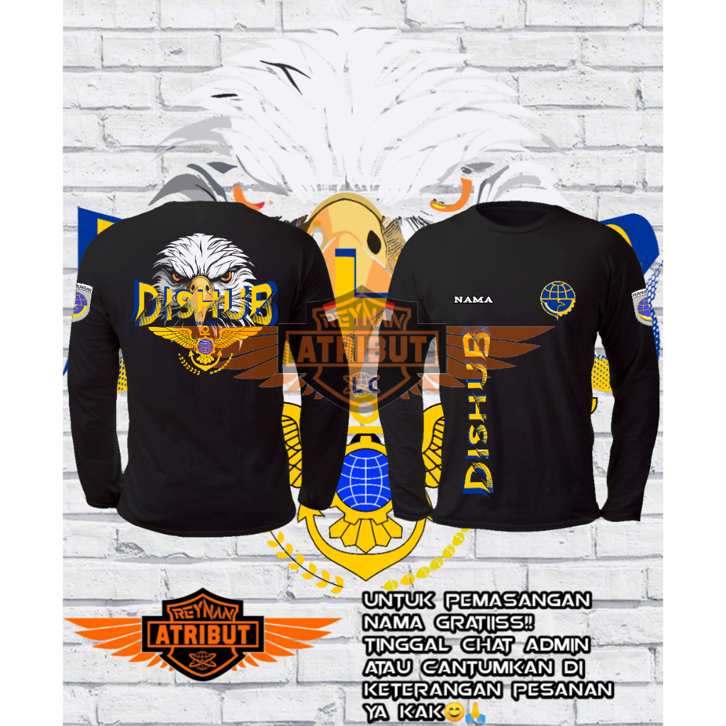 Jual kaos dishub / kaos lengan panjang dishub / T-Shirt dishub baru ...