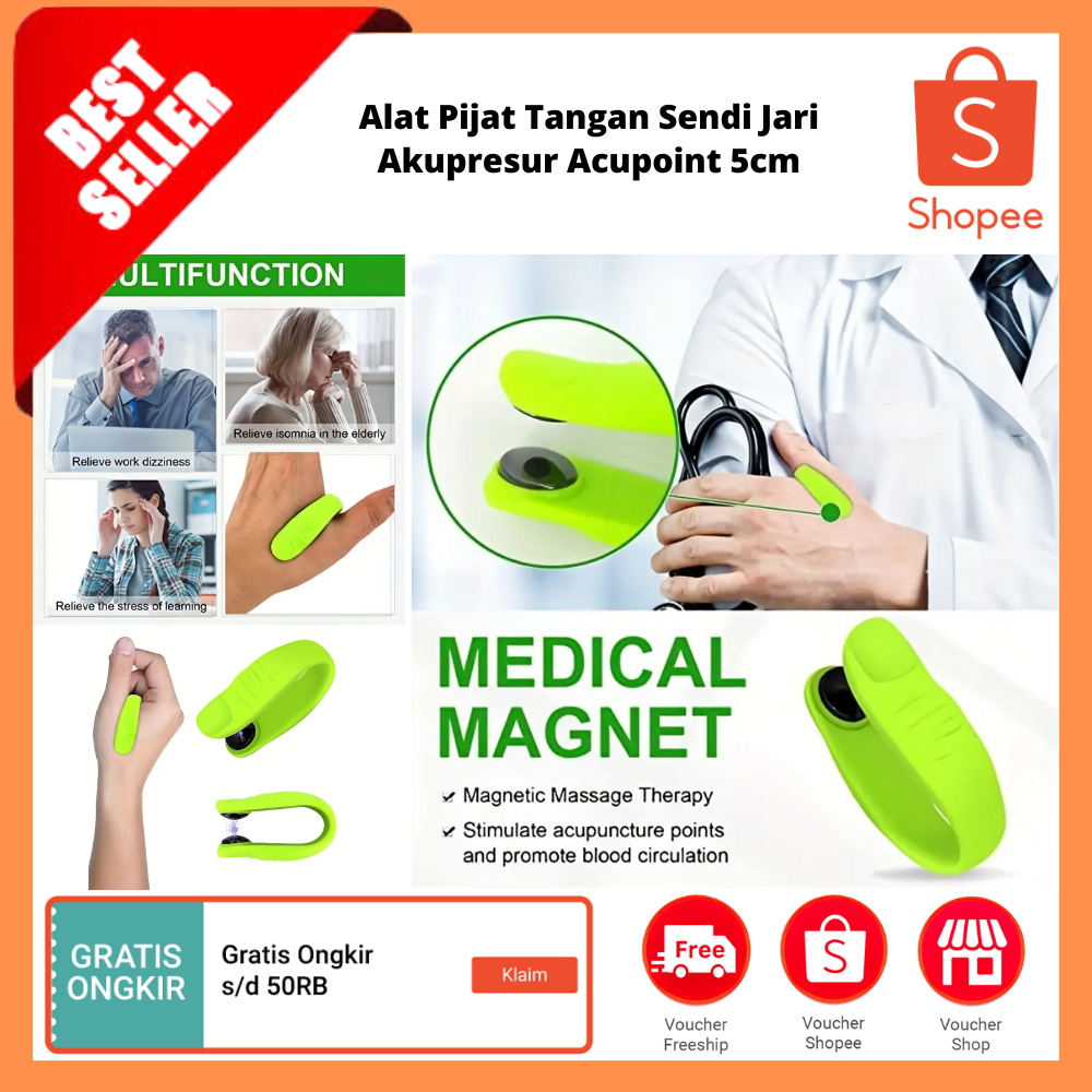 Jual Alat Pijatan Tangan Sendi Jari Akupresur Acupoint 5cm Alat terapi ...