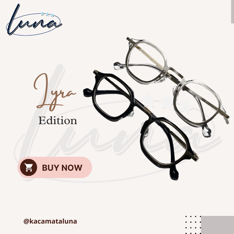 Jual Kacamata Luna Frame Lensa Edisi LYRA - Kotak | Korea Murah Tren ...