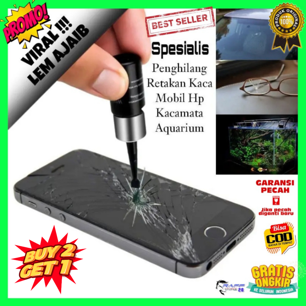 Jual TOP SUPER SALE! ! Lem Ajaib Cairan Penghilang Retak Kaca Mobil ...