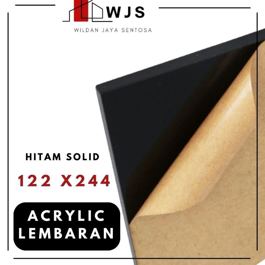 Jual Akrilik Lembaran Hitam Solid / Lembaran Akrilik Sheet 122x244 ...
