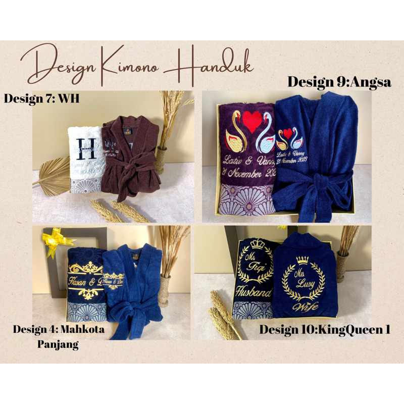 Jual Handuk Couple Wedding Design Handuk Bordir Nama Handuk seserahan ...