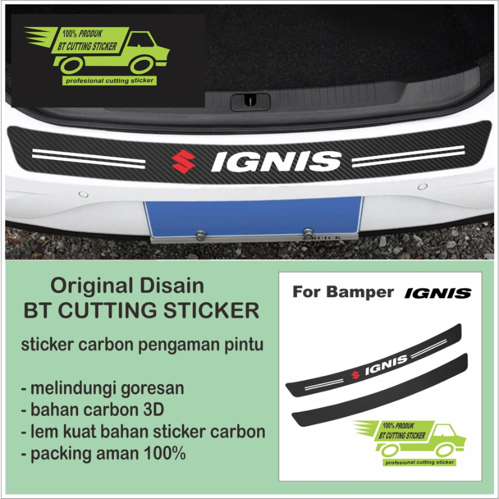 Jual sticker carbon 3D sticker bemper suzuki ignis sticker pengaman ...