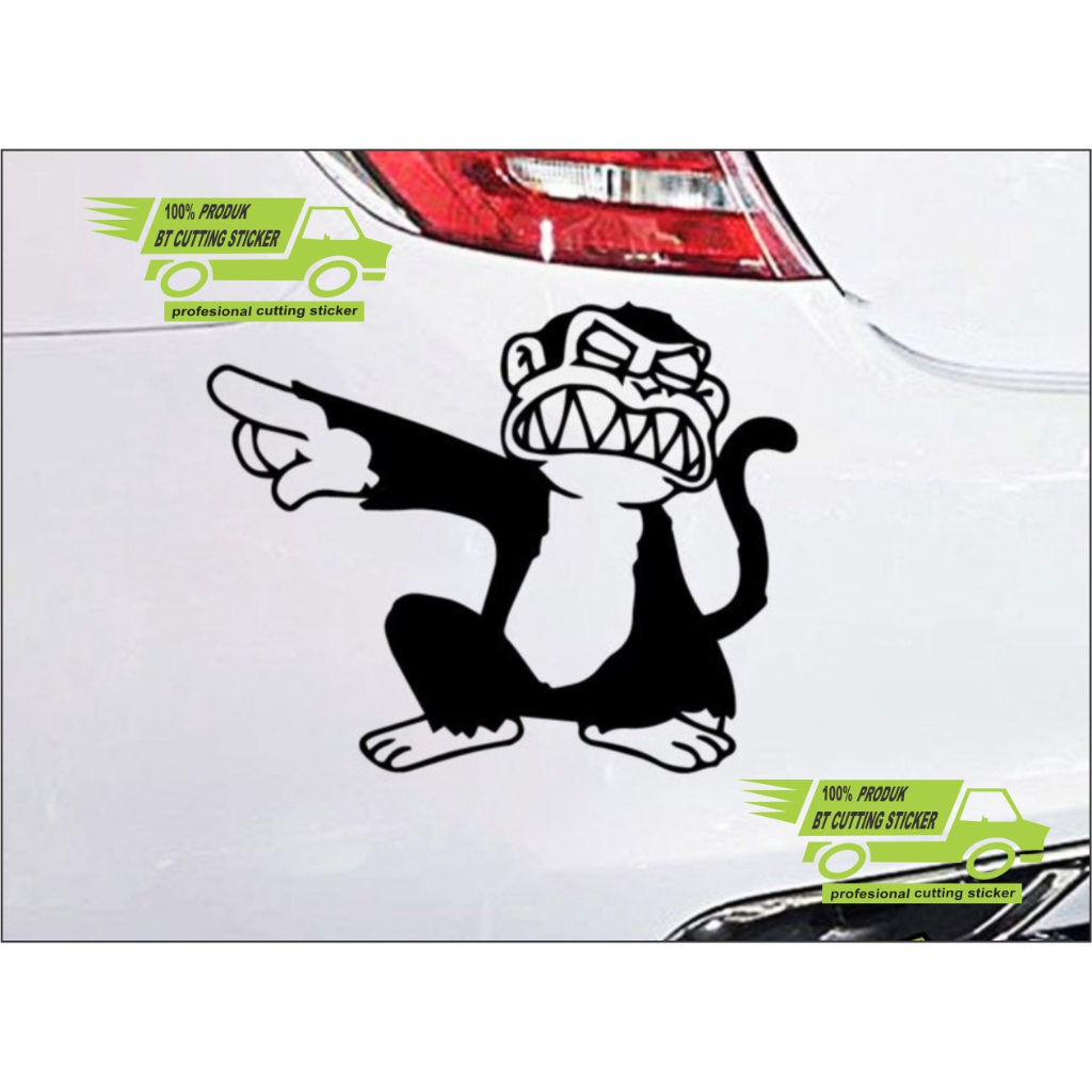 Jual sticker lucu sticker monkey sticker anime monyet sticker mobil ...