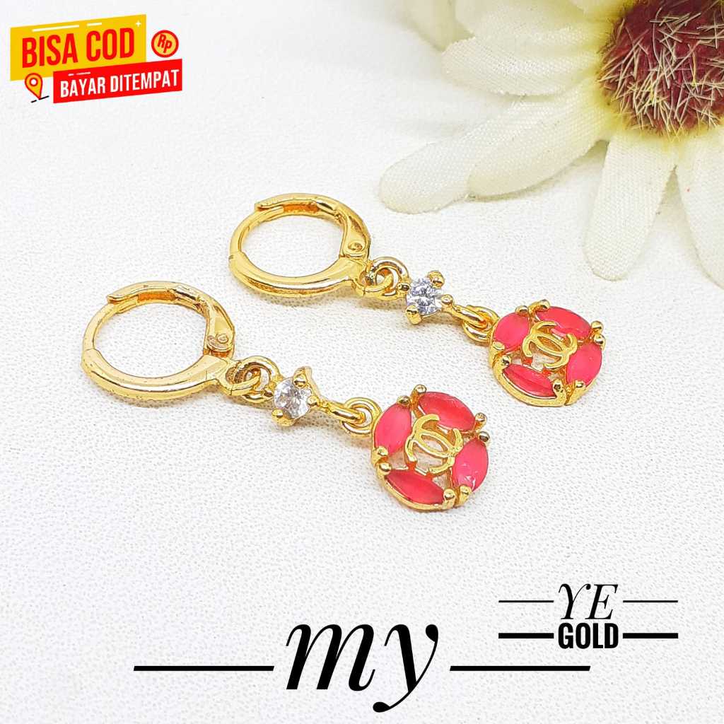 Jual mytitanium-anting xuping lapis emas model kekinian wanita dewasa kwalitas terbaik KD7843 ...