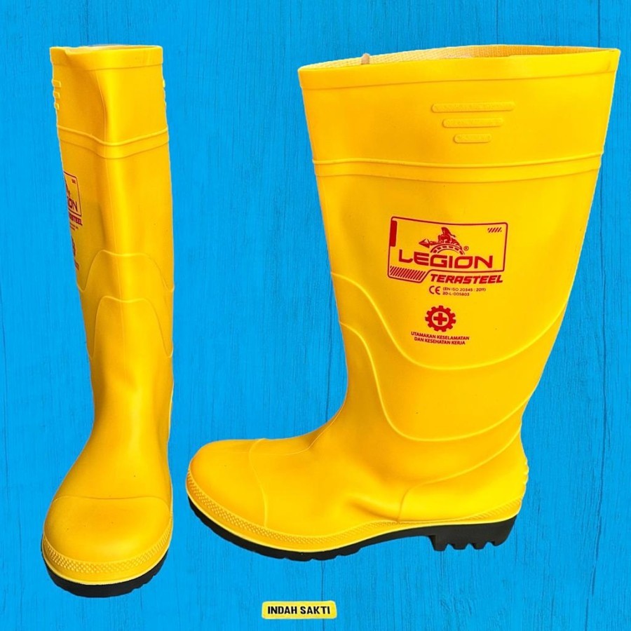 Jual Sepatu Boot Karet Safety Boots ada Besi Legion | Shopee Indonesia