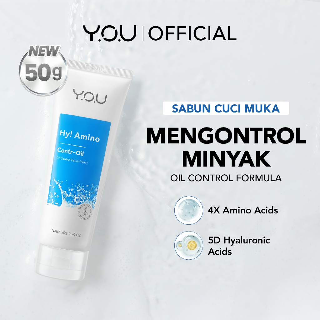 Jual YOU Hy! Amino Facial Wash 50g | Anti Acne, Hydrating, Brightening ...