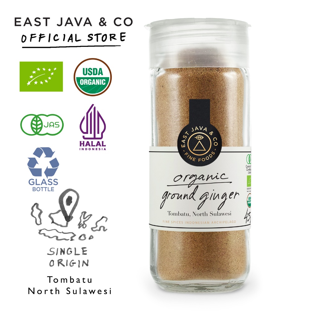 Jual East Java & Co Organic Ground Ginger - 45g (Jahe Bubuk Organik ...