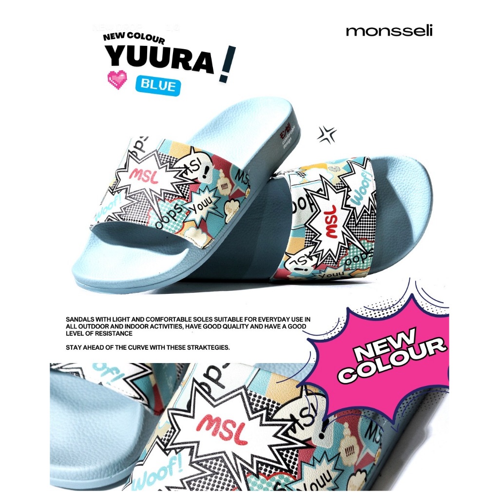 Jual SANDAL WANITA KIDS SLIDE RINGAN ANTI SLIP MSL YUURA SERIES ...