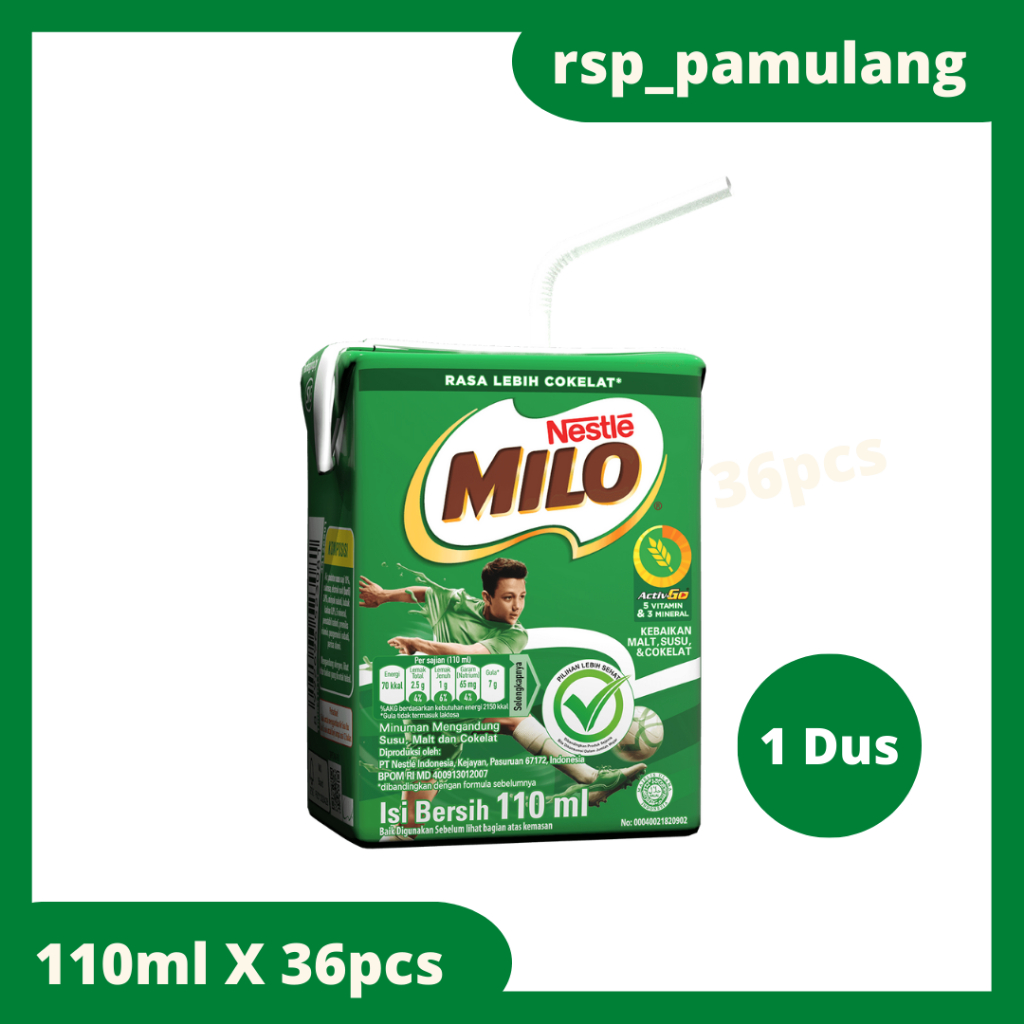 Jual MILO UHT Dus 110ml X 36pcs | Shopee Indonesia