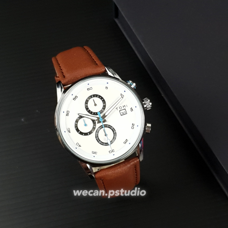 Jual Jam Tangan Pria Diameter Bulat Strap Tali Kulit Terbaru Model ...
