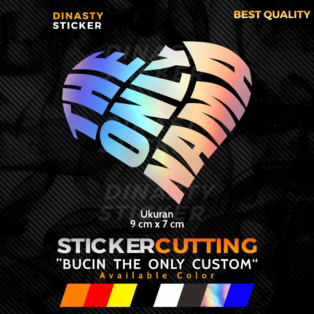 Jual STICKER STIKER CUTTING BUCIN THE ONLY CUSTOM NAMA PACAR NAMAMU ...