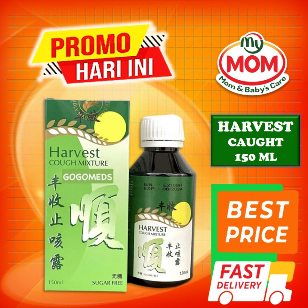 Jual HARVEST Cough Mixture 150ml - HARVEST Obat Batuk Sirup Herbal 150ml - Sea-quill - MyMoM ...