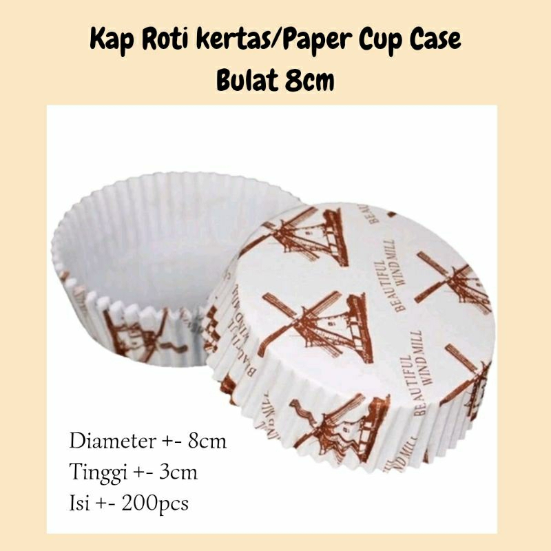 Jual Paper Cup Case Roti bulat 8cm/ Kap roti kertas | Shopee Indonesia