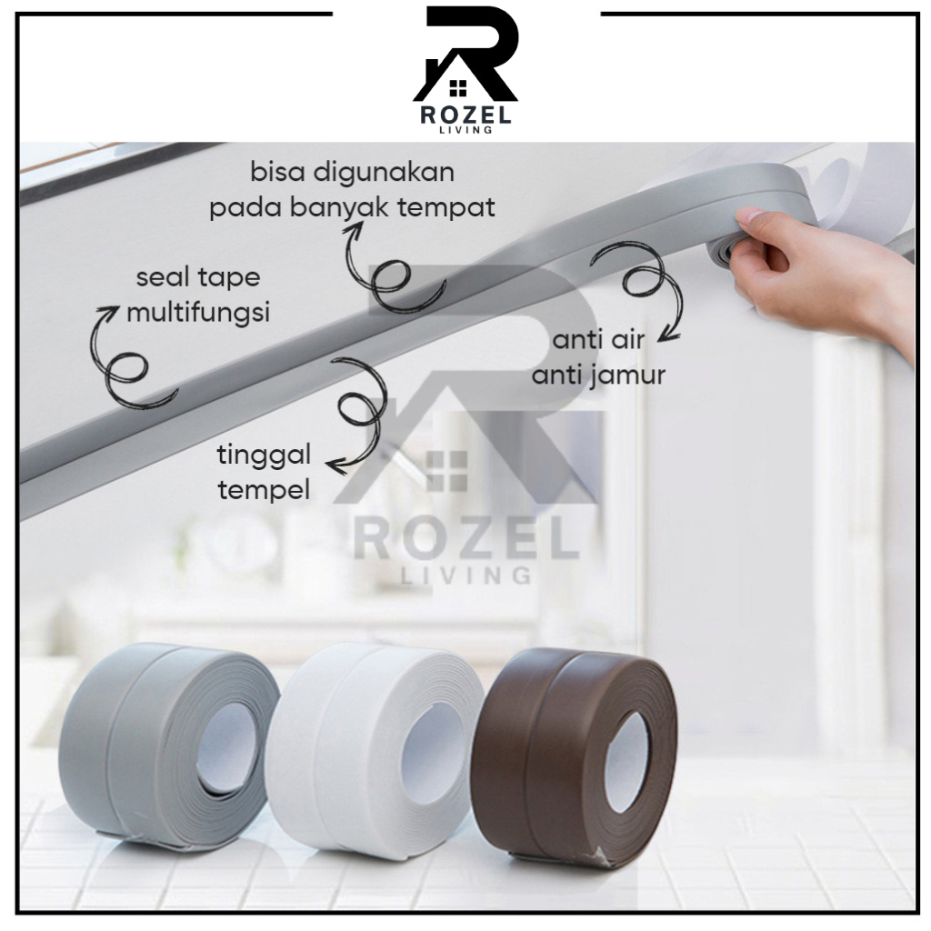 Jual ROZEL Seal Tape Protection Penutup Celah Siku Wastafel Dapur Karet ...