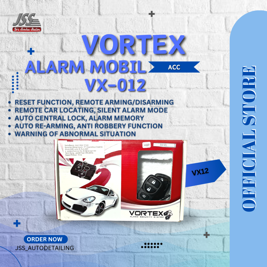 Jual Alarm Vortex VX-12 The Security System for your Car | Shopee Indonesia