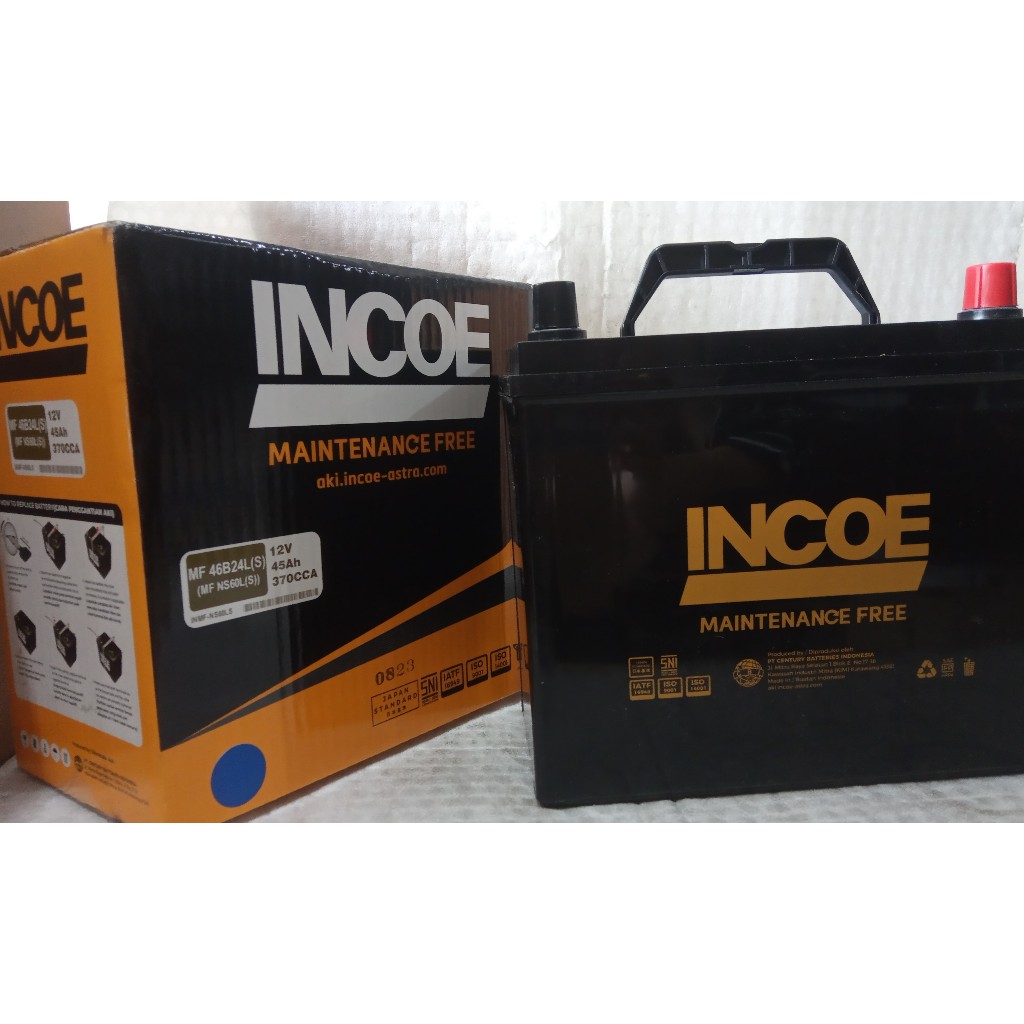Jual Aki Accu Kering Incoe Astra MF NS60LS 12V 45Ah Yaris New Vios ...