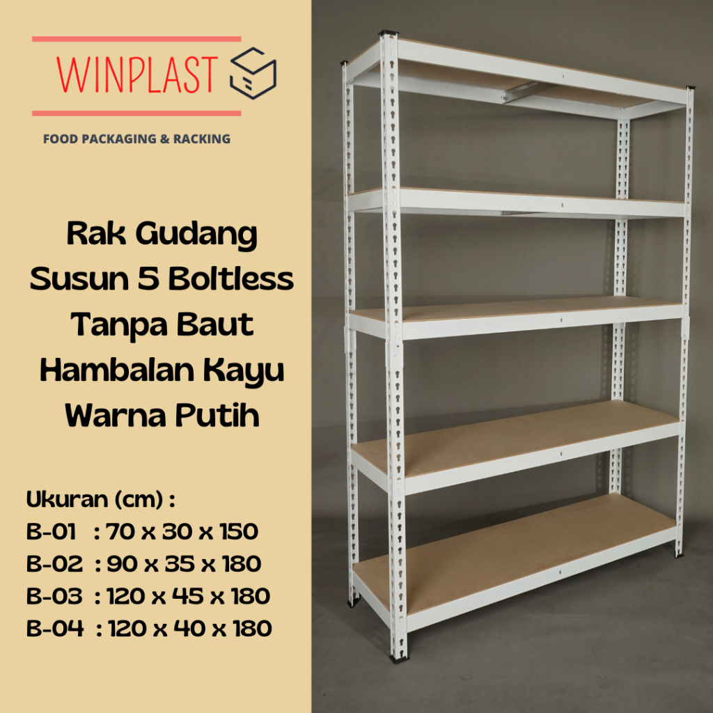 Jual Rak Besi Siku / Rak Gudang Tanpa Baut Ambalan / Hambalan Kayu ...