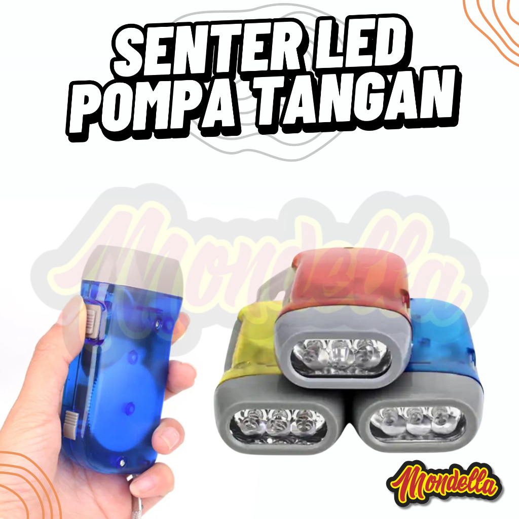 Jual Senter Pompa Tangan Tanpa Baterai Lampu Penerangan Darurat LED ...